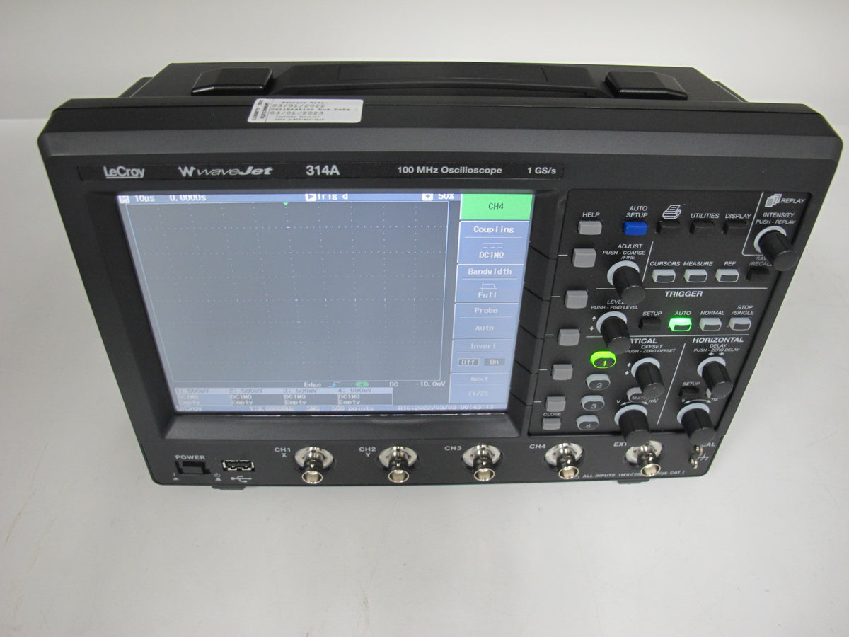 LeCroy WaveJet 314A 100 Mhz, 1 Gs/s, 4CH w/ 4 PP010 Probes – COGWELL